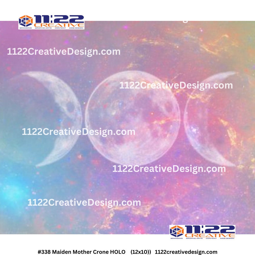 Maiden Mother Crone Adhesive Patterned Vinyl Sheet | 11:22 Creative Design